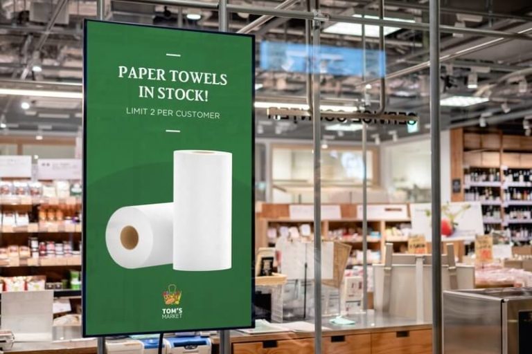 Digital Displays for Social Distancing in Grocery Stores